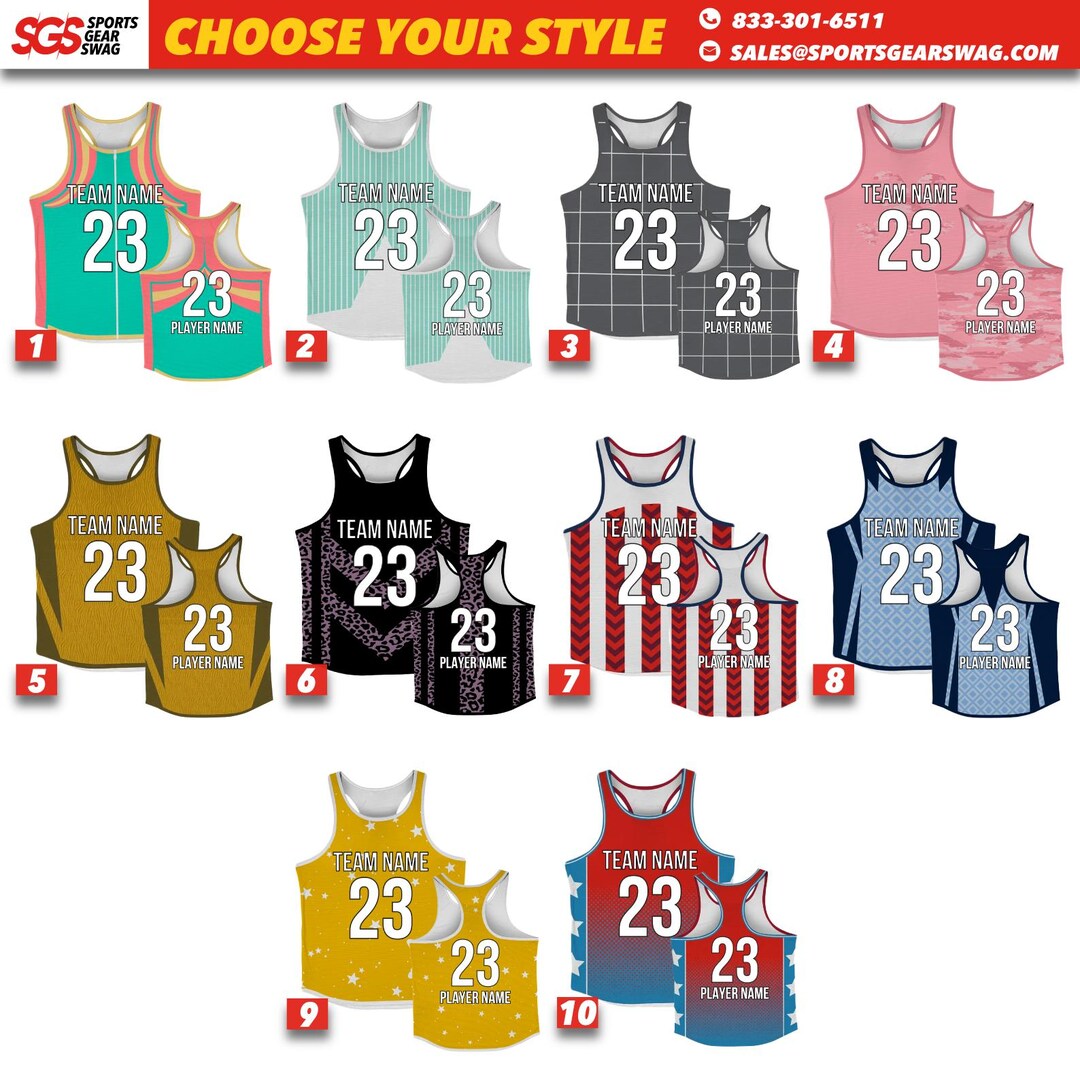 SGS Custom Track Singlets Team Name & Number, Full Sublimation Track ...