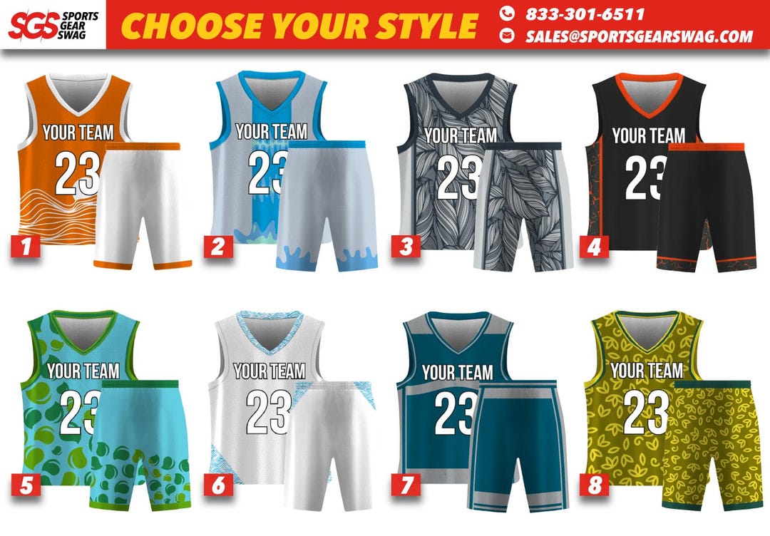 SGS Nature Reversible Basketball Uniform – Custom Team Name & Number ...