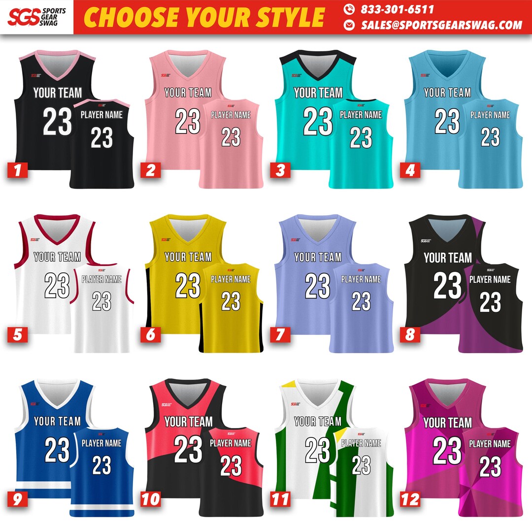SGS Sports Gear Custom Reversible Basketball Game Jersey, High-quality ...
