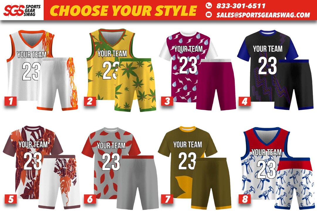 SGS Nature Reversible Basketball Uniform – Custom Team Name & Number ...
