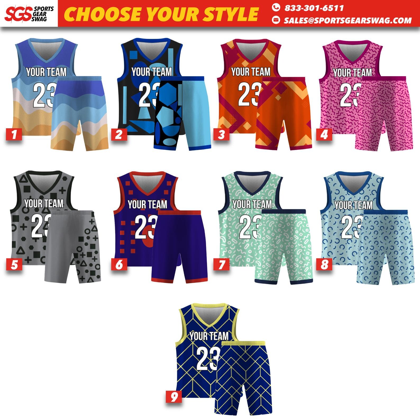 SGS Shape Reversible Basketball Uniform – Custom Team Name & Number ...