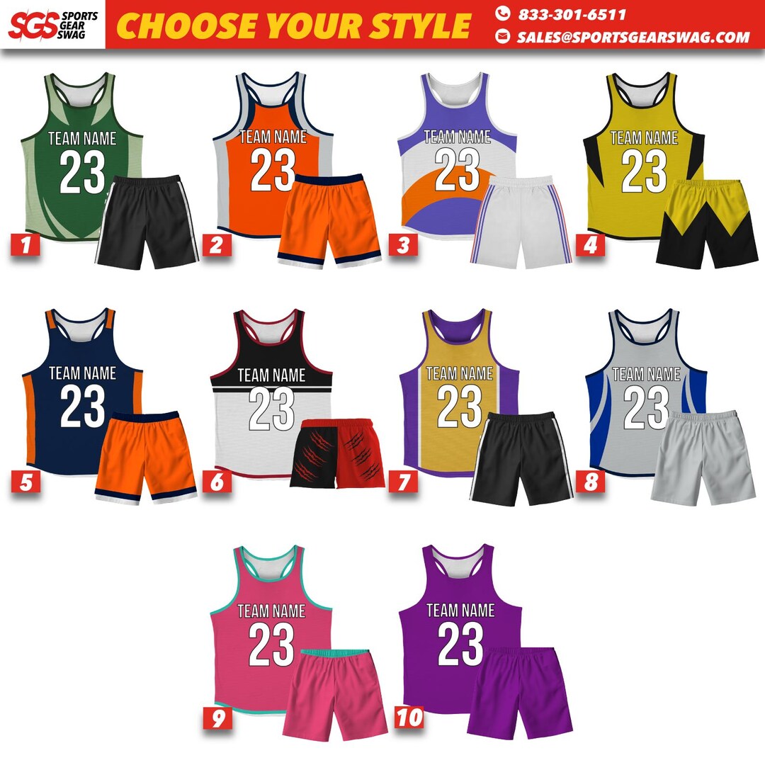 SGS Premium Track Singlets Game Uniform - Custom Team Name & Number ...