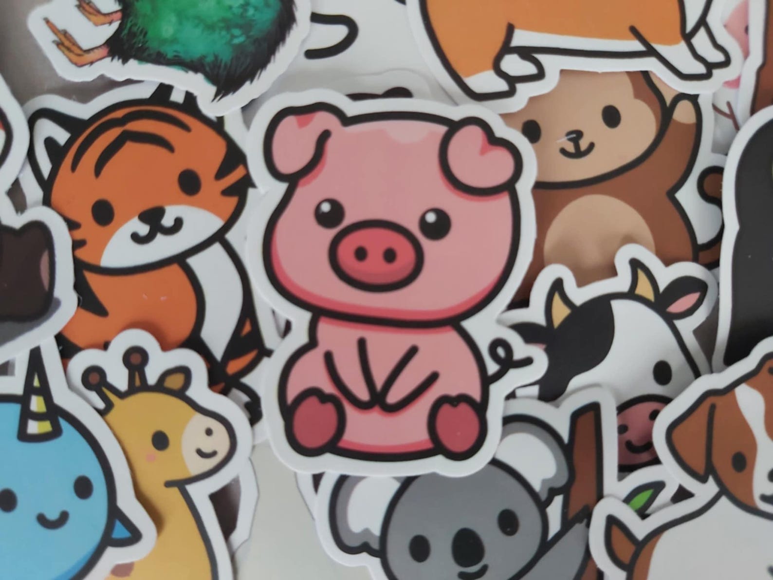 Cute Animal Stickers - Set of 100 Stickers - Vinyl & Waterproof - Etsy