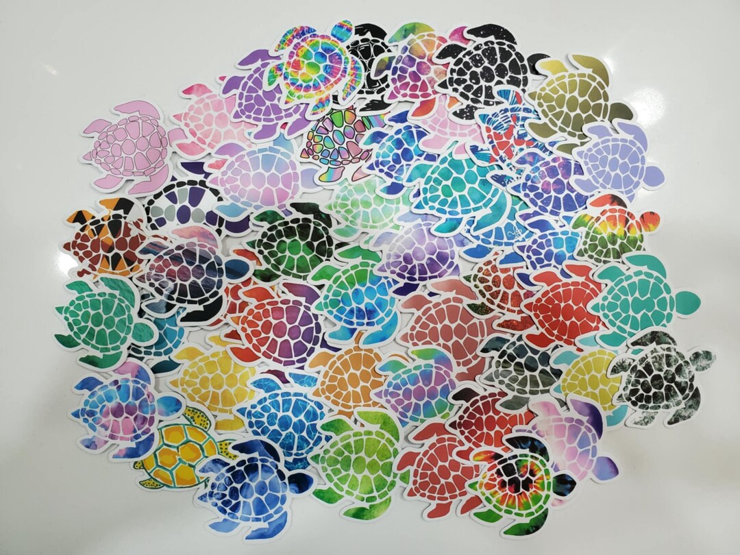 Turtle Stickers - Set of 50 Stickers - Vinyl & Waterproof - Etsy
