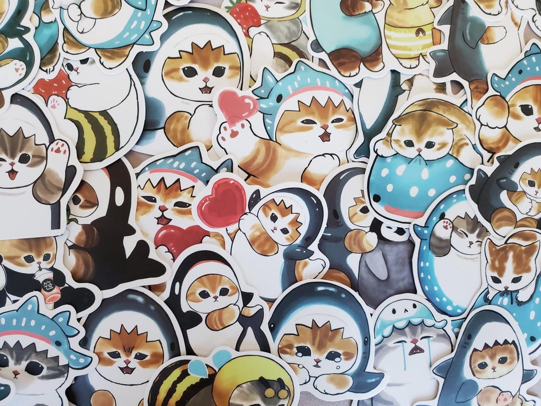Cat Stickers - Set of 50 Stickers - Vinyl & Waterproof - Etsy