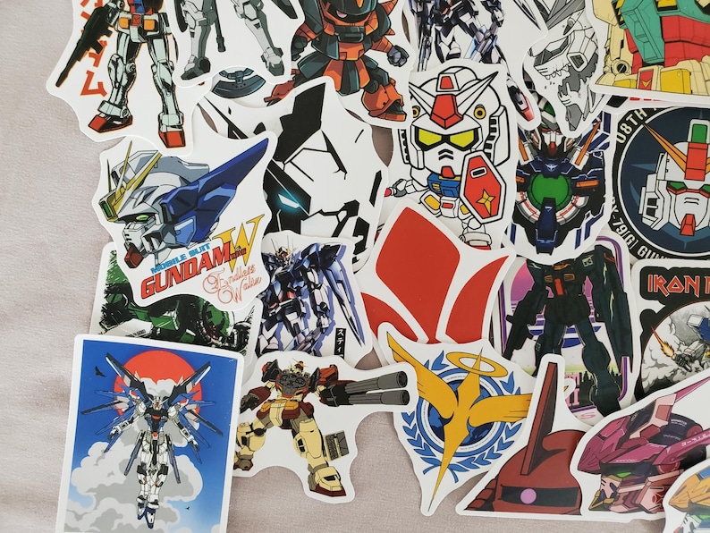 Mecha Anime Stickers - Set of 50 Stickers - Vinyl & Waterproof - Etsy