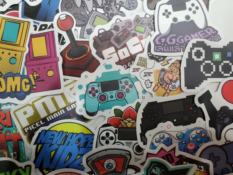 Retro Gaming Stickers - Set of 50 Stickers - Vinyl & Waterproof - Etsy