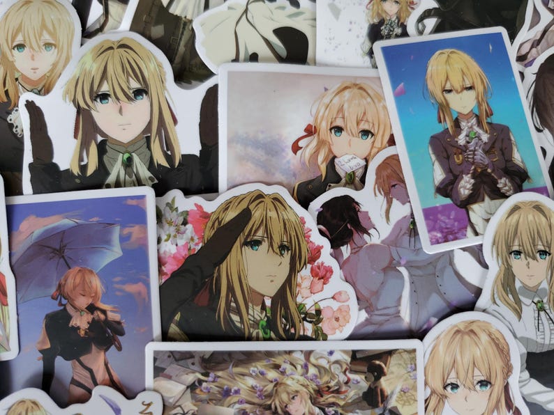 Violet Evergarden Anime Stickers - Set of 50 Stickers - Vinyl ...