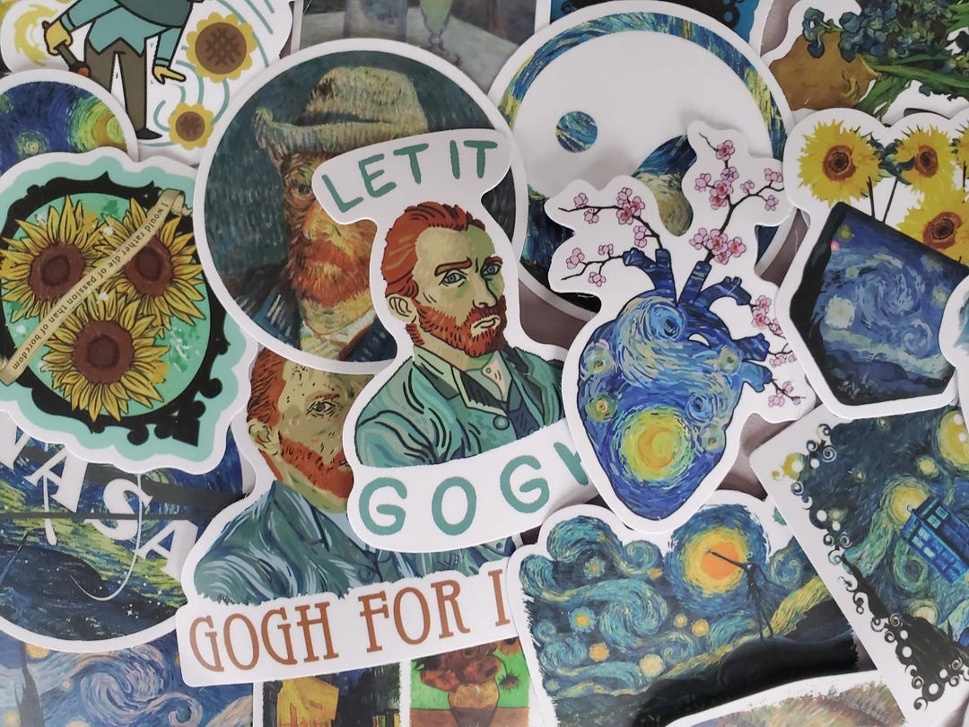 Van Gogh Art Stickers - Set of 50 Stickers - Vinyl & Waterproof - Etsy