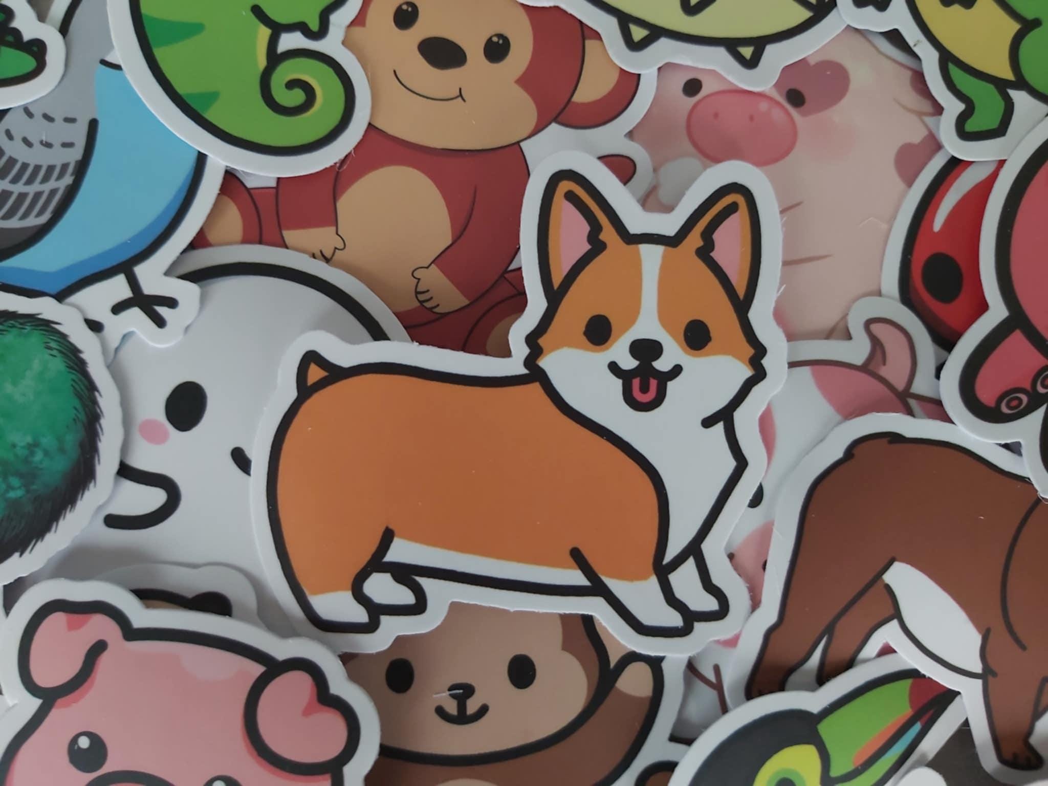 Cute Animal Stickers - Set of 100 Stickers - Vinyl & Waterproof - Etsy