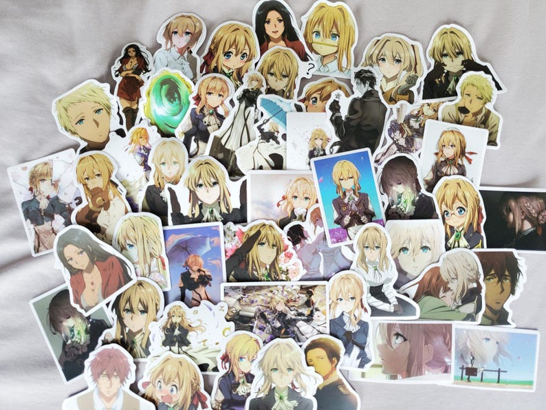Violet Evergarden Anime Stickers - Set of 50 Stickers - Vinyl ...