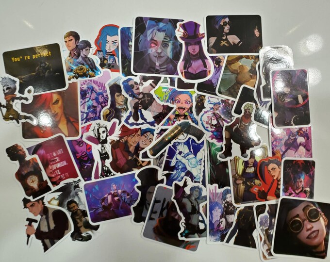 Arcane Stickers Set of 100 Waterproof Vinyl Stickers Anime Stickers ...