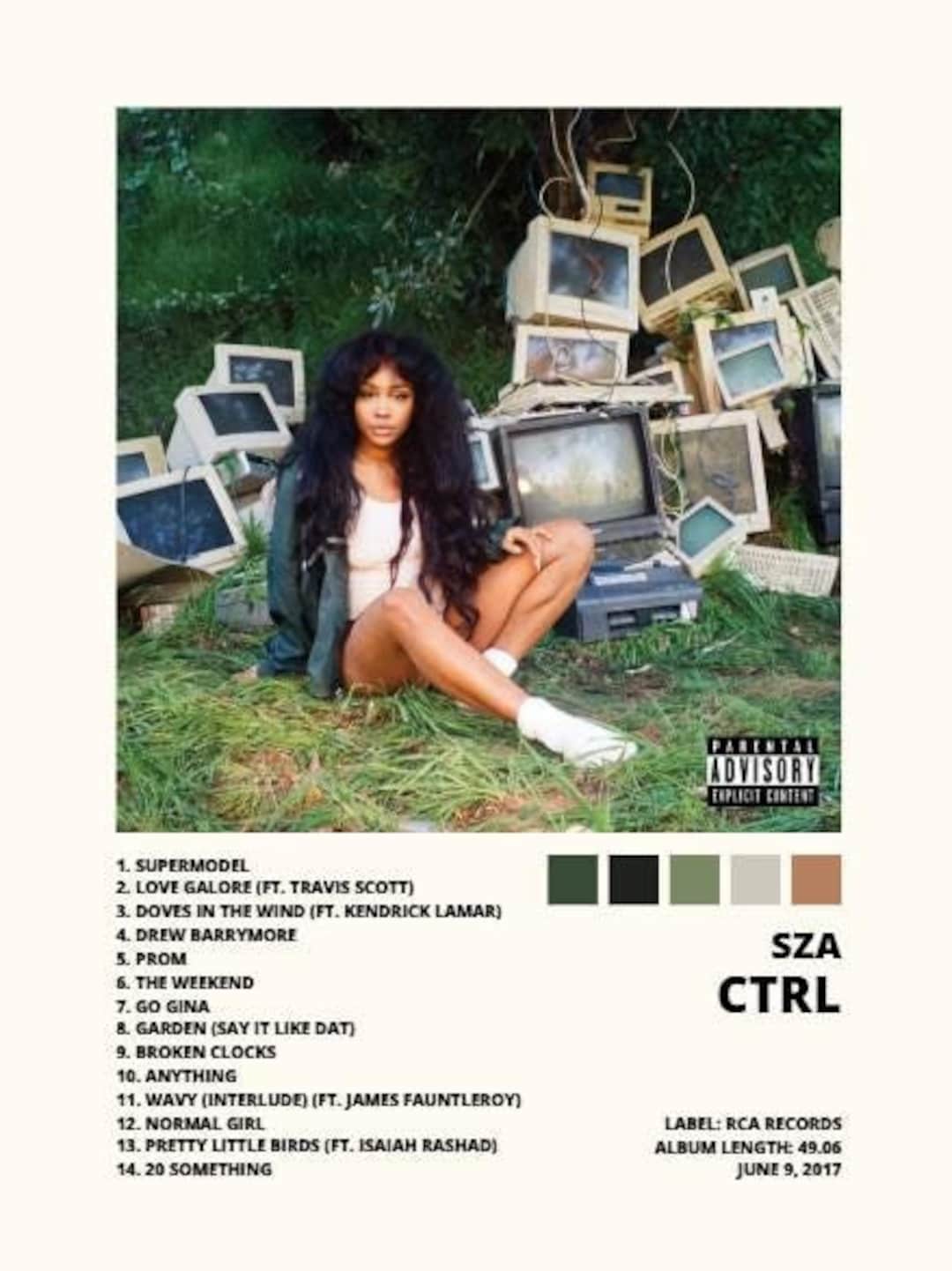 SZA Ctrl Album Poster - Etsy