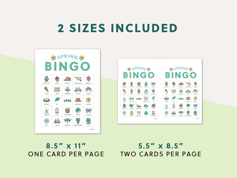 Printable Spring Bingo Game | 30 Cards | Instant Download | Fun Digital ...