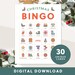 Printable Christmas Bingo Game 30 Cards Instant Download Fun Digital ...