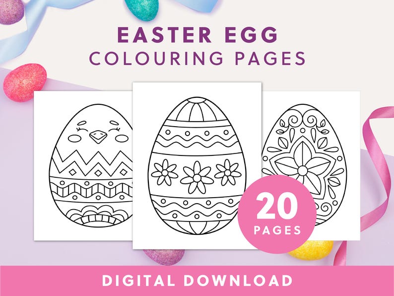 20 Easter Egg Colouring Pages | Coloring Pages | Easter Eggs ...