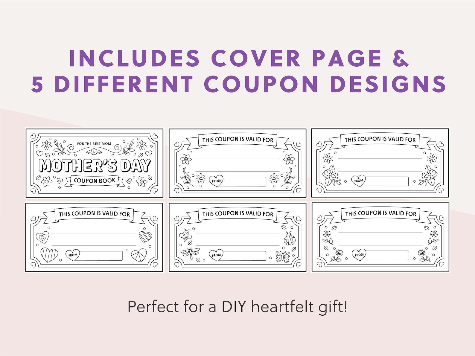 Mother's Day Coupon Book | Printable Mom Gift | Activity for Kids ...