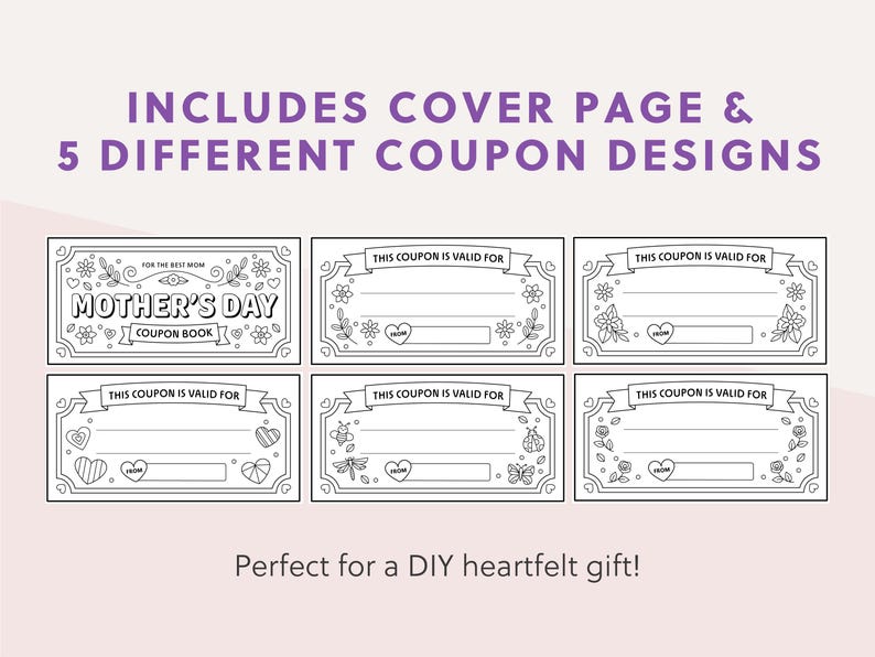 Mother's Day Coupon Book | Printable Mom Gift | Activity for Kids ...