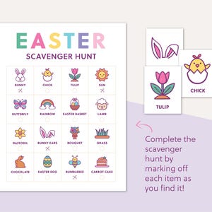 Printable Easter Scavenger Hunt Game | Easter Family Game | Instant ...