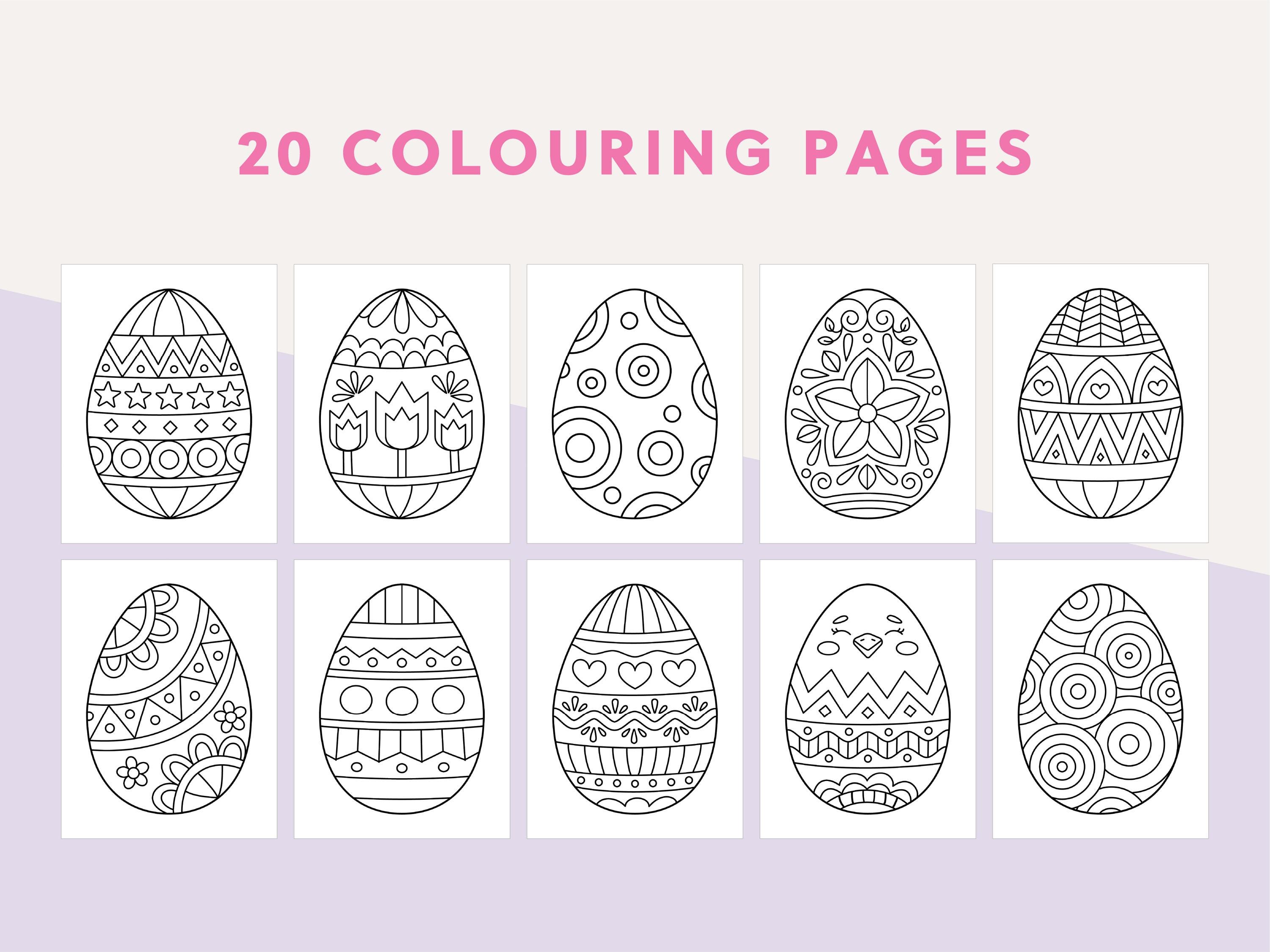20 Easter Egg Colouring Pages | Coloring Pages | Easter Eggs ...