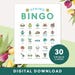 Printable Spring Bingo Game | 30 Cards | Instant Download | Fun Digital ...