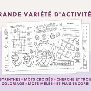 Fiches D'activités Imprimables Pour Pâques | 3 Pages | Téléchargement ...
