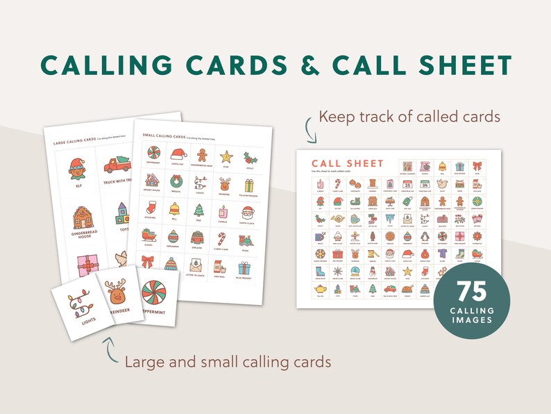 Printable Christmas Bingo Game | 50 Cards | Instant Download | Fun ...