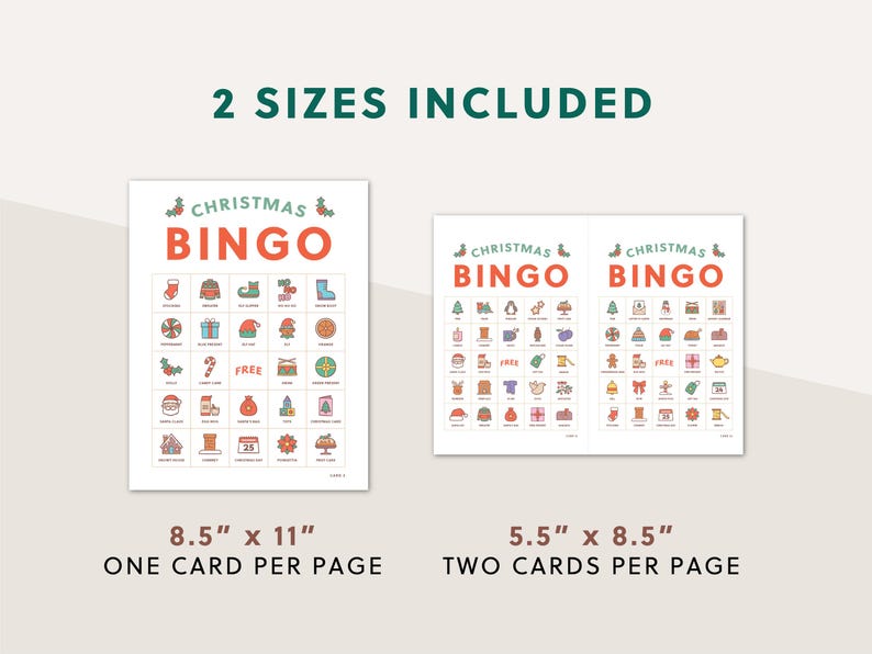 Printable Christmas Bingo Game | 30 Cards | Instant Download | Fun ...