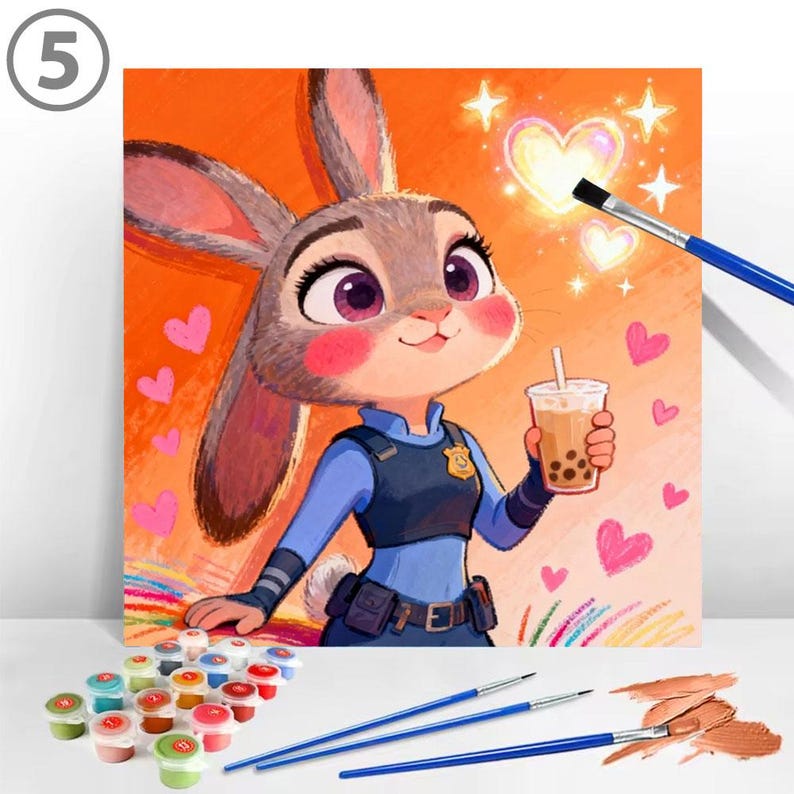 Zootopia 2 | Paint by Number Kit | for Beginners | DIY Puzzle Toys ...