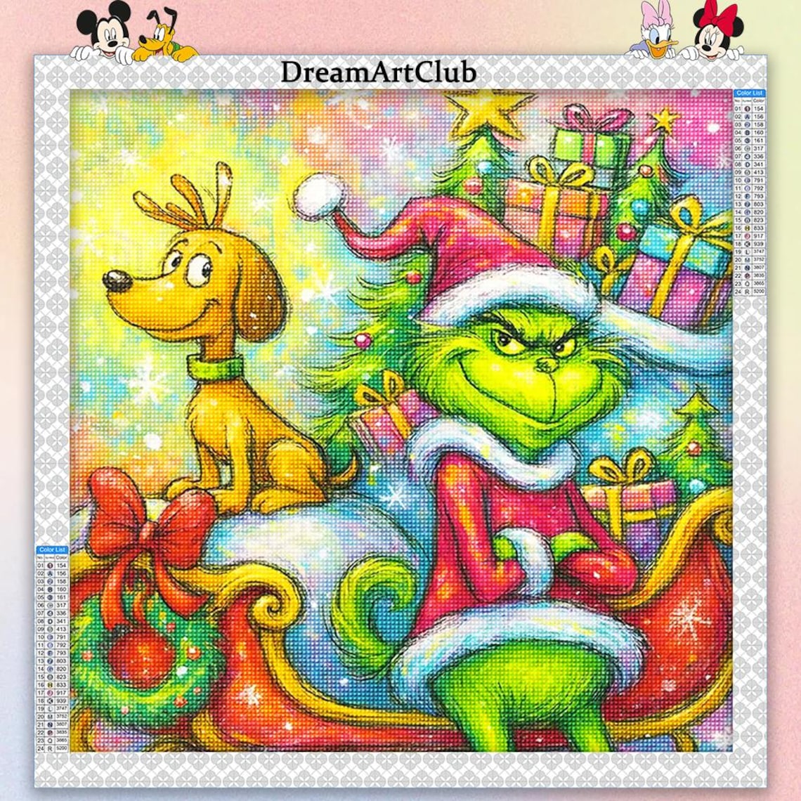 Grinch Diamond Painting Kit: 5D DIY Christmas Decor - Etsy