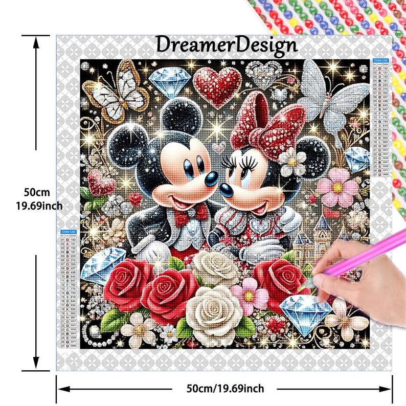Mickey Mouse Diamond Painting Kit: 5D DIY Home Decor - Etsy