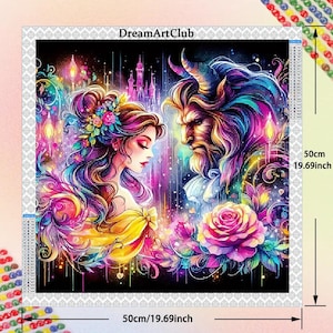 Beauty and the Beast Diamond Painting Kit: 5D DIY Home Decor - Etsy