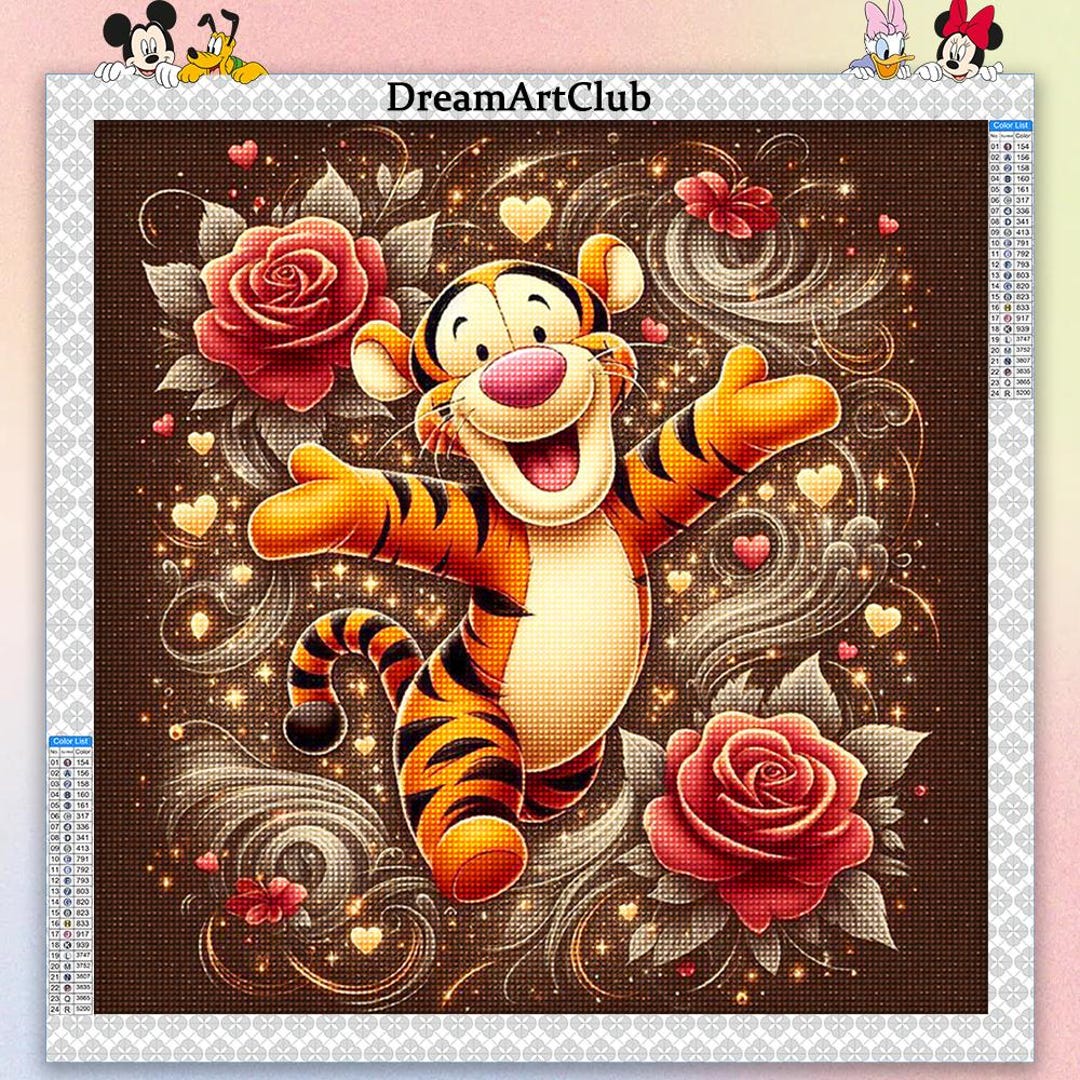 Tigger Diamond Painting Kit: 5D DIY Home Decor Art - Etsy