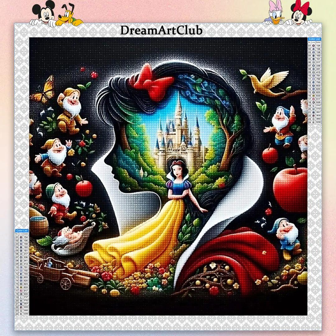 Snow White Diamond Painting Kit: 5D DIY Home Decor Art - Etsy