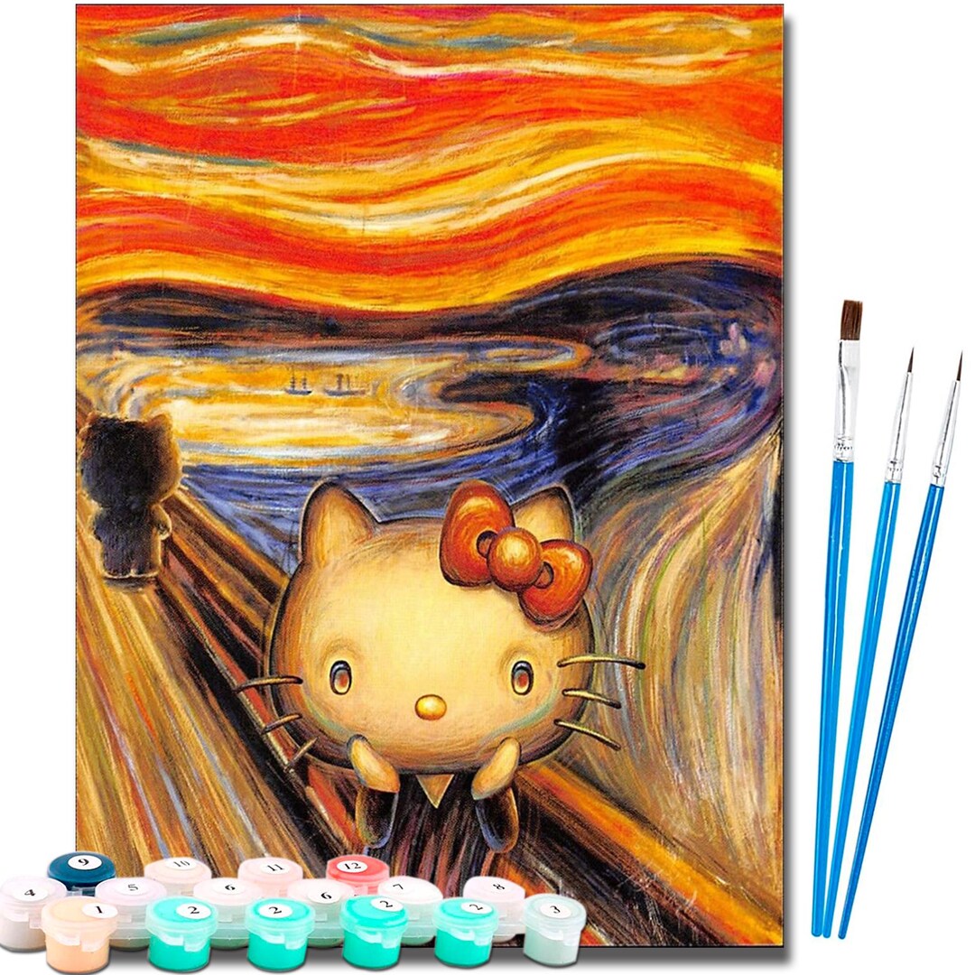 The Scream Paint by Numbers Kit for Beginners Home Decor Handmade Gifts ...