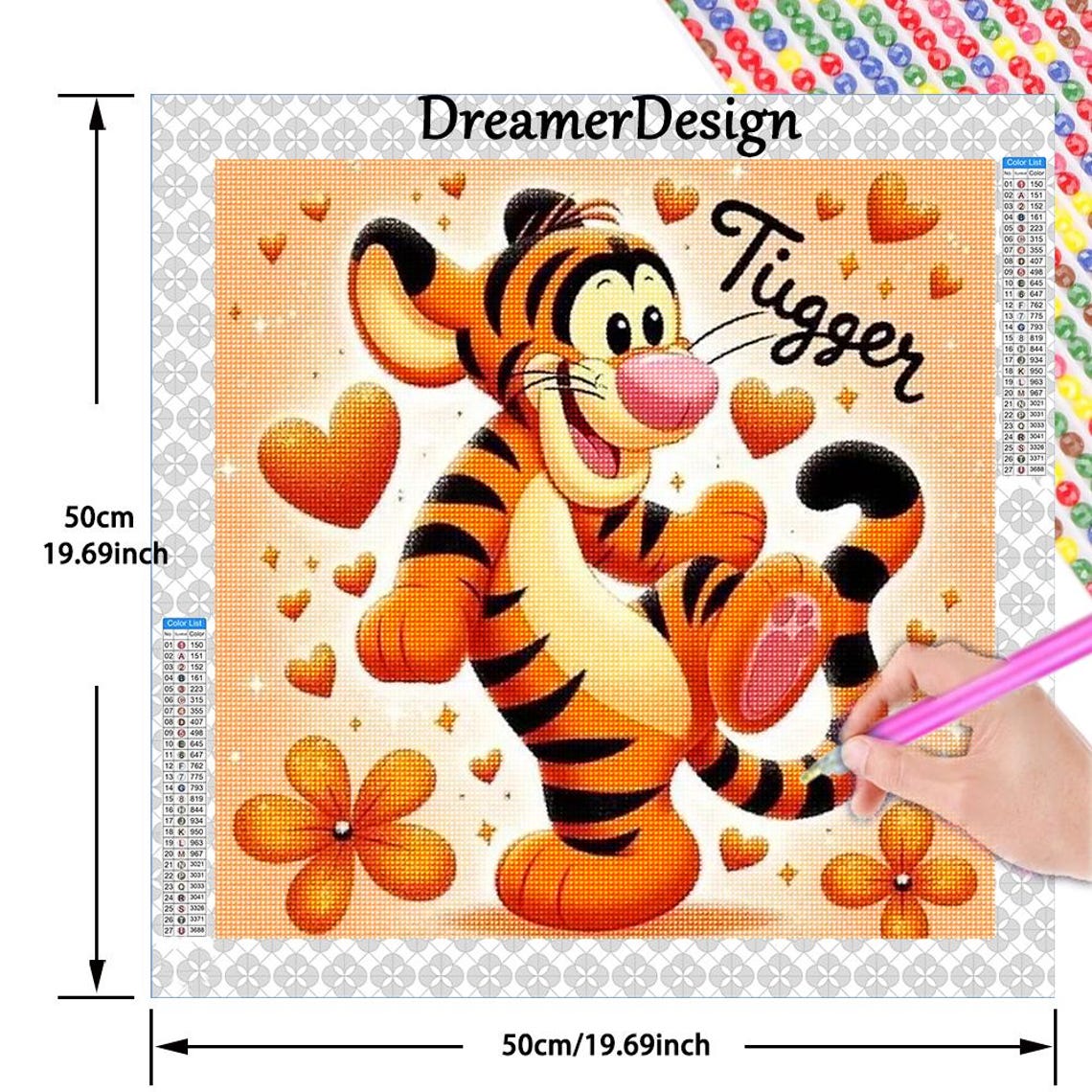 Tigger Diamond Painting Kit: 5D DIY Art, Home Decor - Etsy