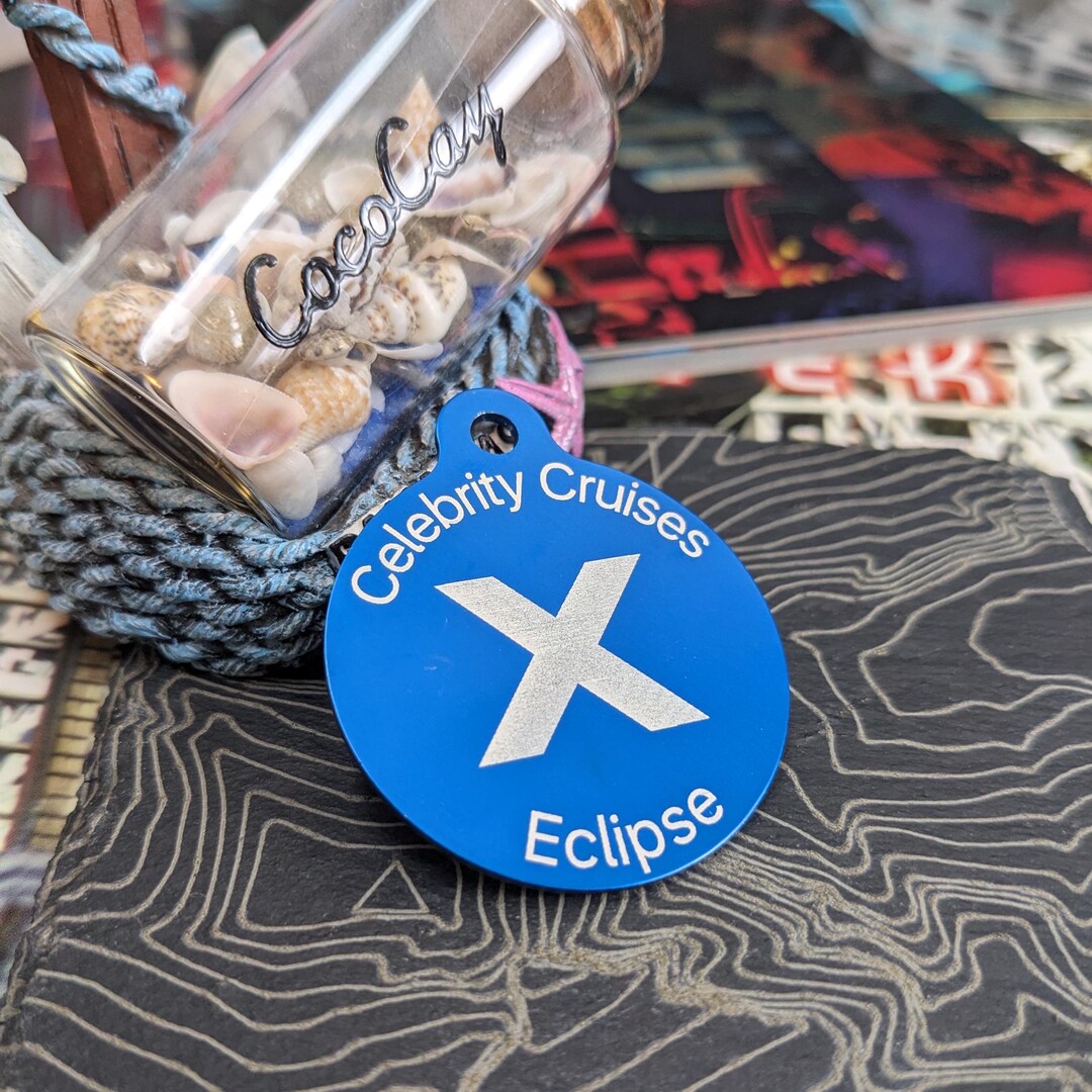 Celebrity Cruises Tag: Custom Laser Engraved Anodized Aluminum Tag - Etsy