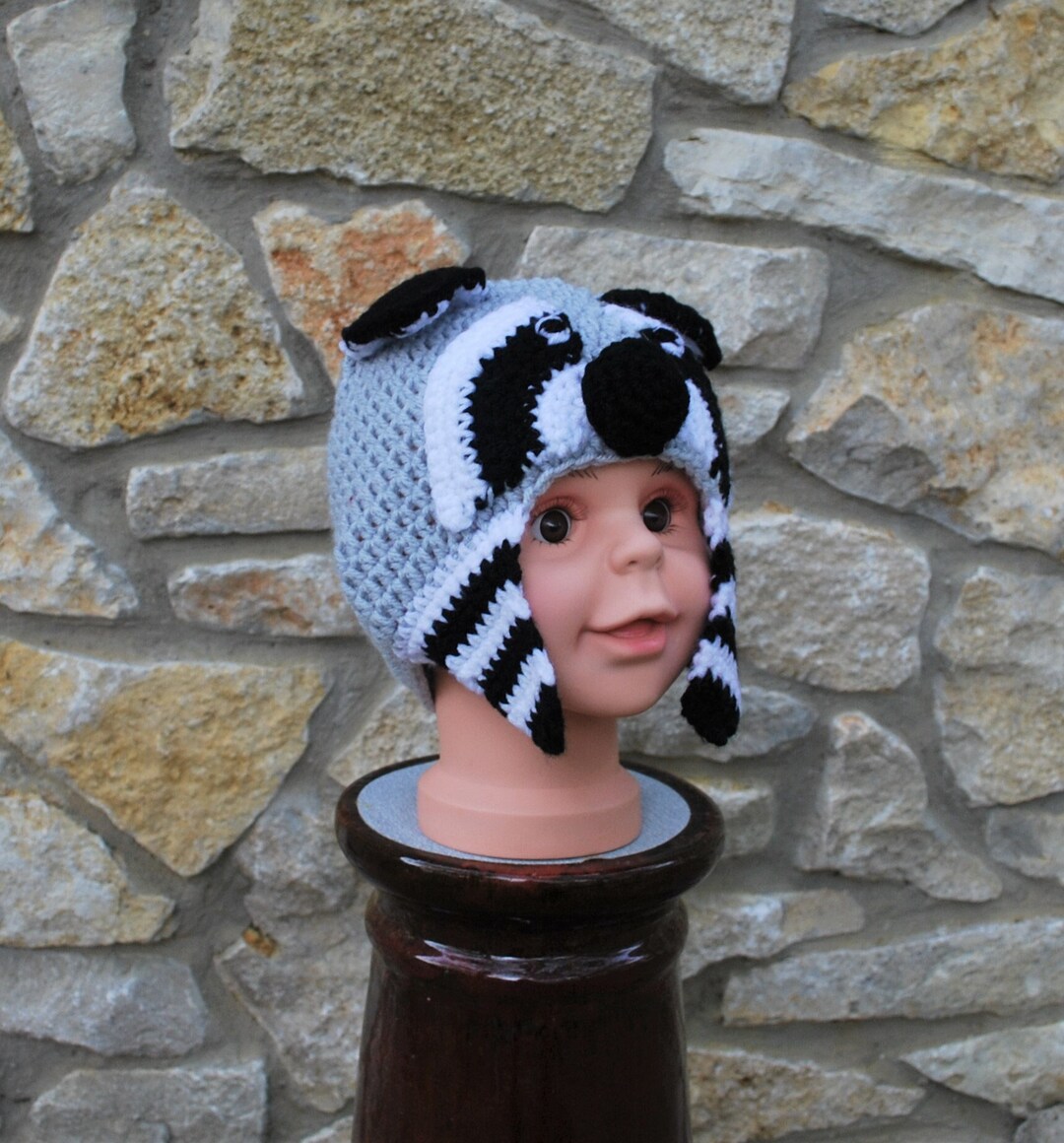 Raccoon Crochet Hat Child Kid Toboggan Woodland Animal Beanie Ready to ...