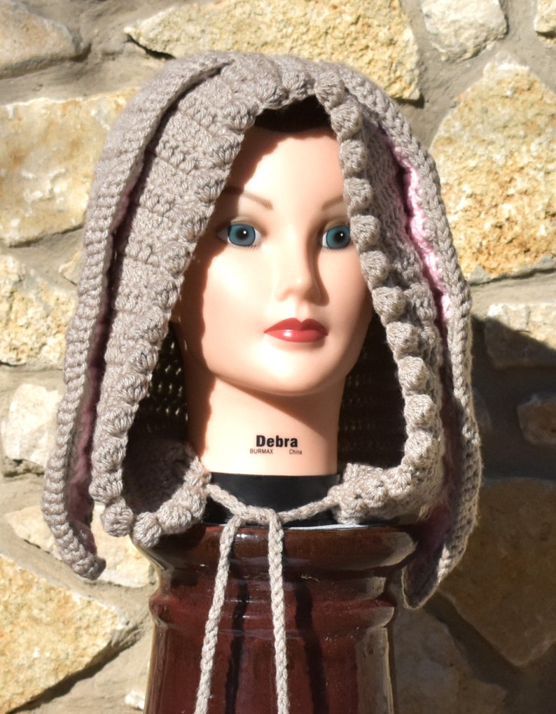 Bunny Rabbit Crochet Easter Hood Bonnet Big Giant Ears Cap Beanie Brown ...