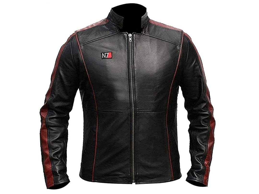 Mass Effect N7 Leather Jacket: Men's Café Racer Cosplay Outfit - Etsy