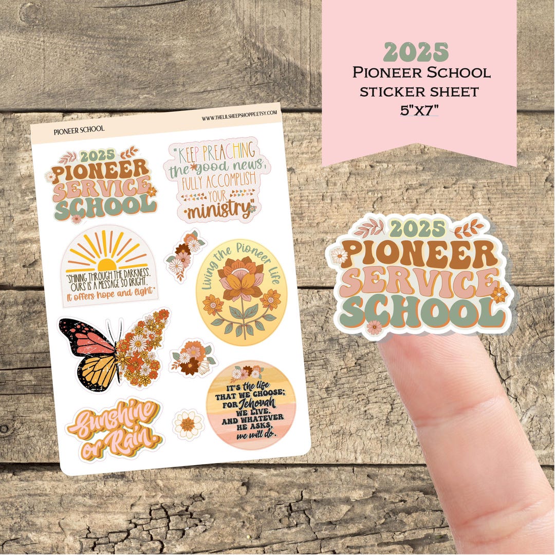 2025 Pioneer School Stickers /pioneer Stickers/sticker Sheet - Etsy