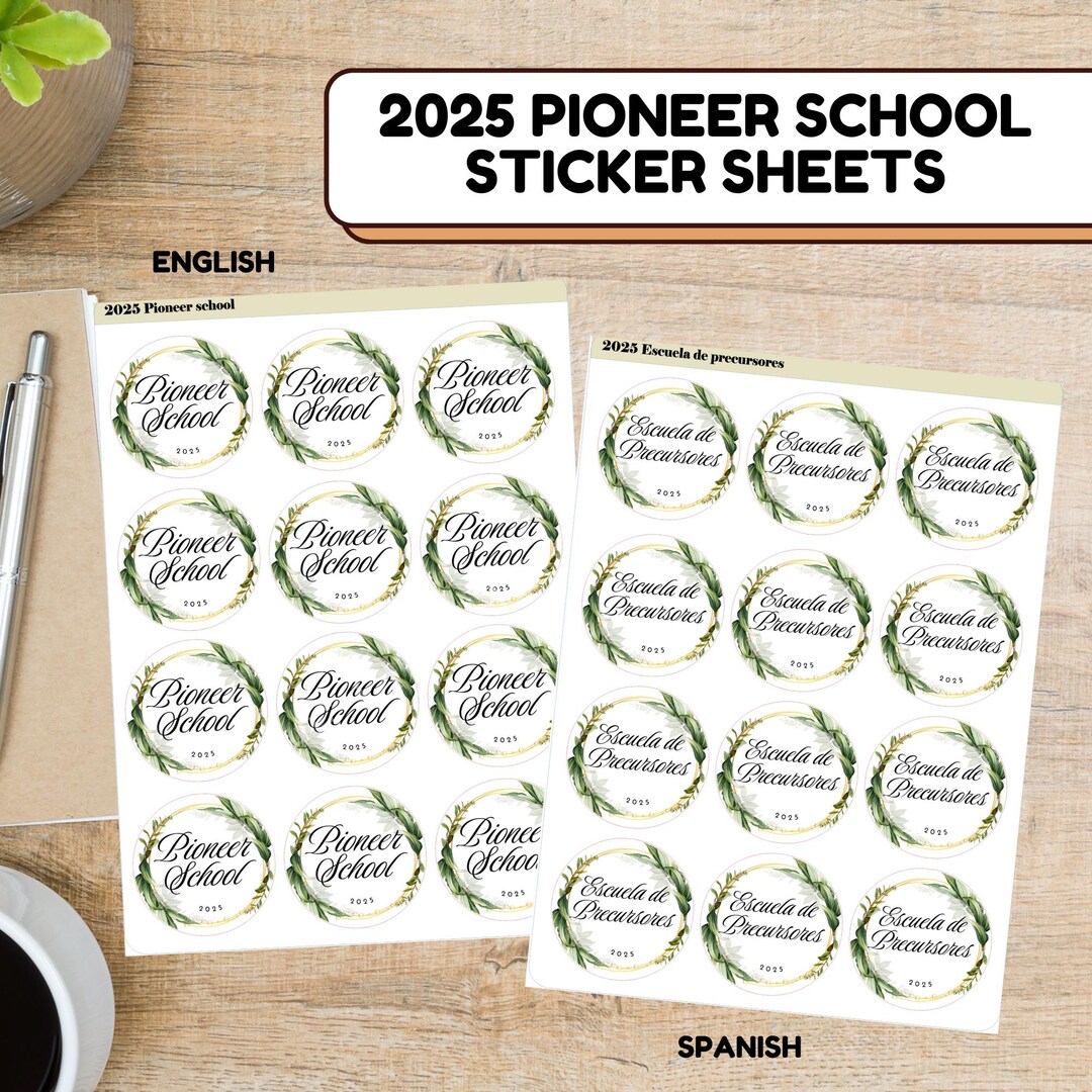 2025 Pioneer School Sticker Sheet/leaves Sticker/gift Stickers /white ...