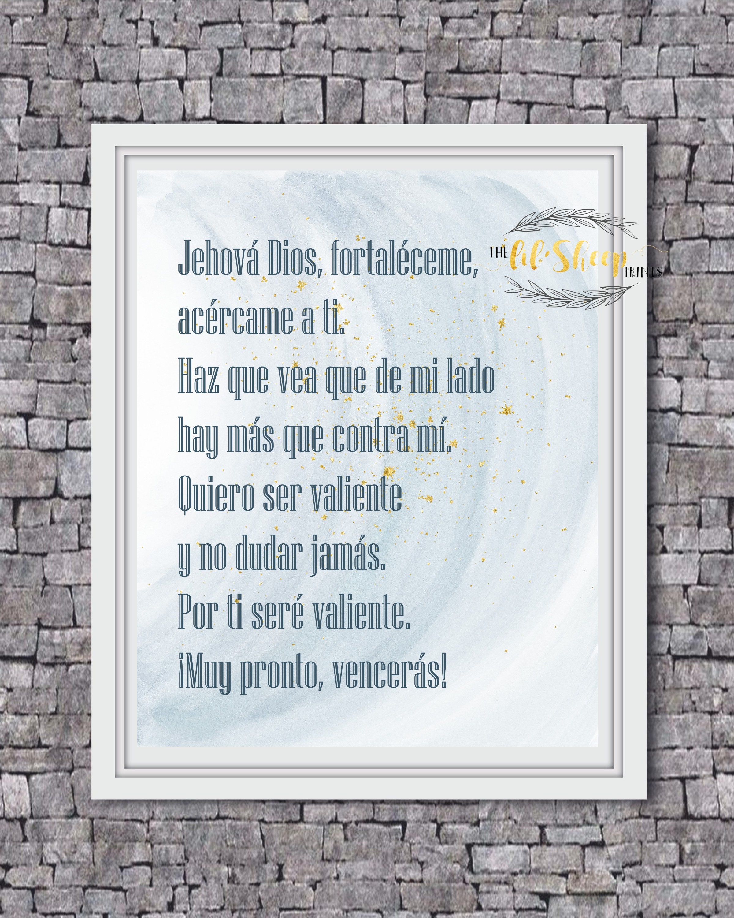 Por ti seré valiente/Decoración para la casa/Archivo digital/ | Etsy Por ti seré valiente/Decoración para la casa/Archivo digital/ | Etsy