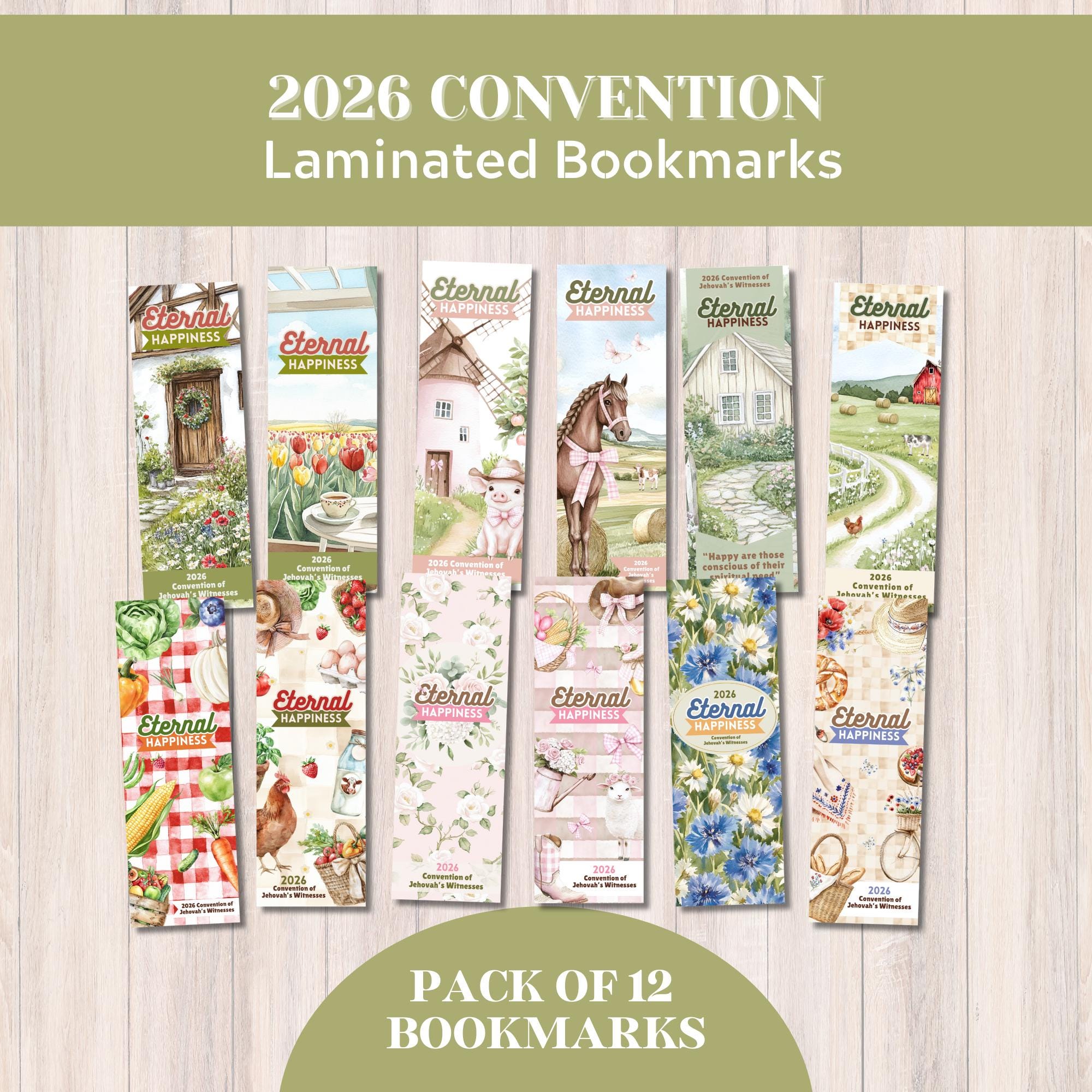 2026 Eternal Happiness Regional Convention Bookmarks, Laminated ...