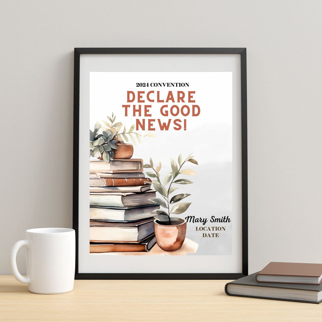 JW 2024 Convention, Declare the Good News, Print Art, JW Baptism ...