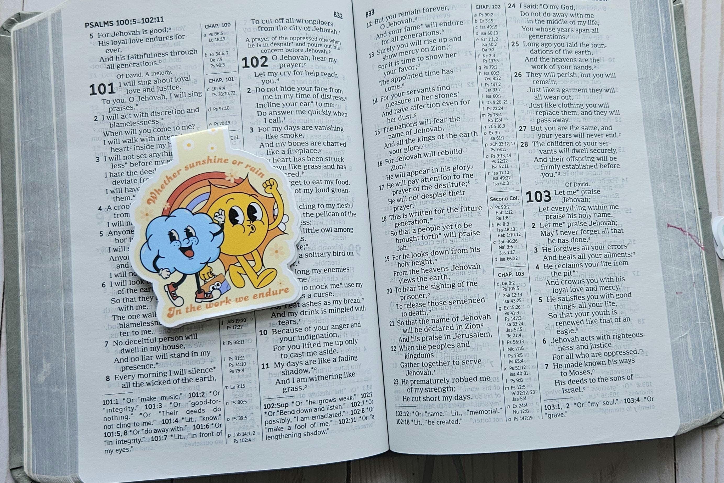 Magnetic Bookmark JW, Wether Sunshine or Rain , Pioneer School Gift ...