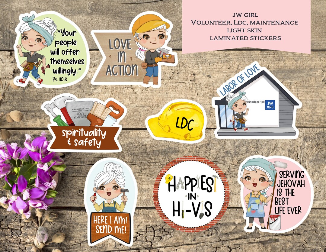 8 LDC Volunteersticker Set/waterproof Sticker/laminated - Etsy