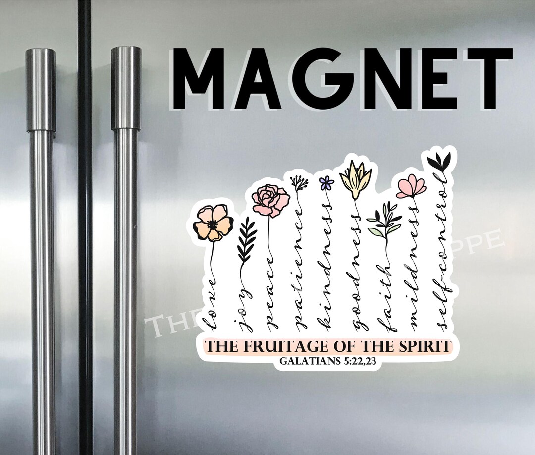 The Fruitage of the Spirit Magnet / Laminated Magnet/bible Inspired ...
