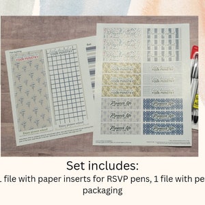 Pen Insert and Packaging Set for Pioneer School/diy Pen Set Using RSVP ...
