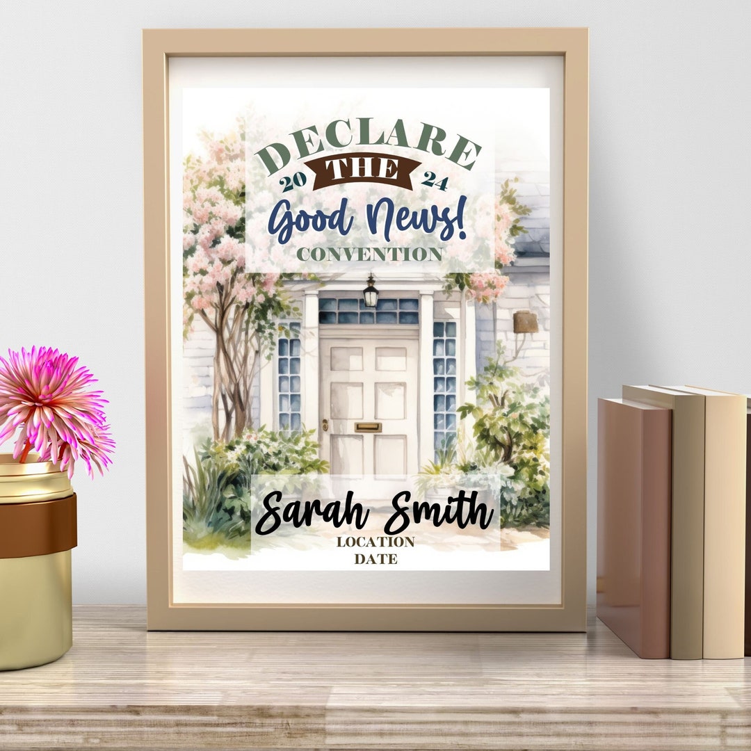 JW 2024 Convention, Declare the Good News, Print Art, JW Baptism ...